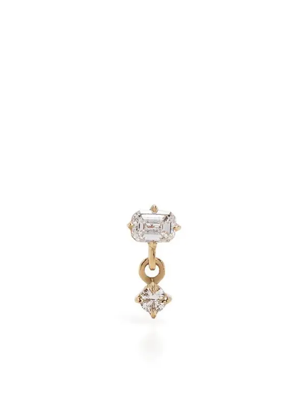 Lizzie Mandler 18kt Yellow Diamond Stud Earring - Gold