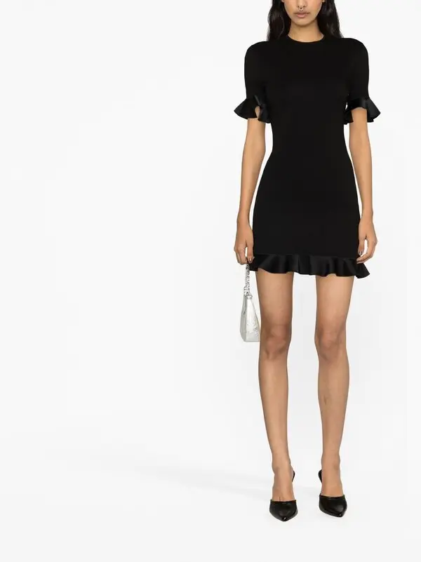 David Koma Open-back Ruffled Mini Dress