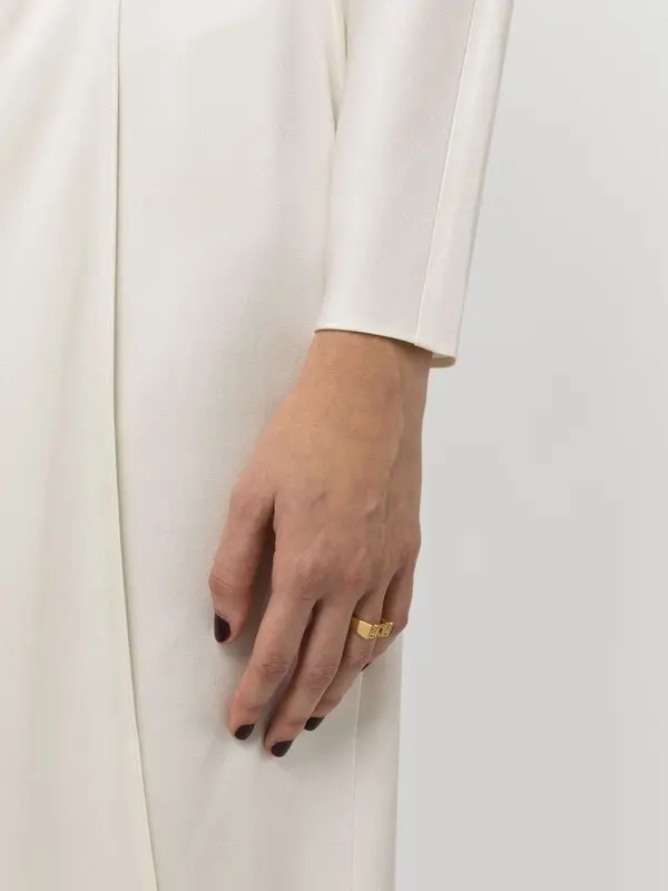 MARIA BLACK Mom Crystal Ring - Gold