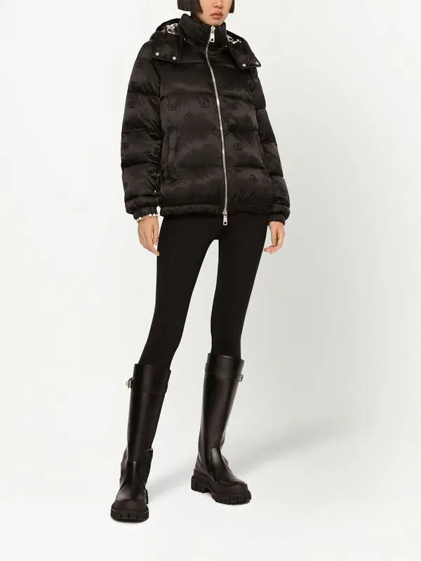 Dolce & Gabbana Dg-logo Jacquard Puffer Jacket