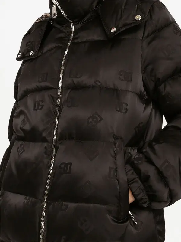 Dolce & Gabbana Dg-logo Jacquard Puffer Jacket