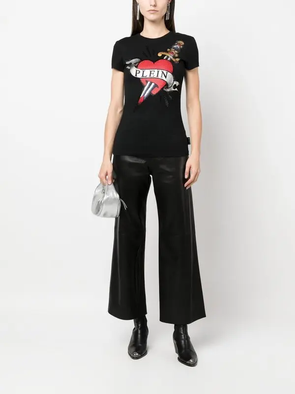 Philipp Plein Crystal-embellished Logo T-shirt