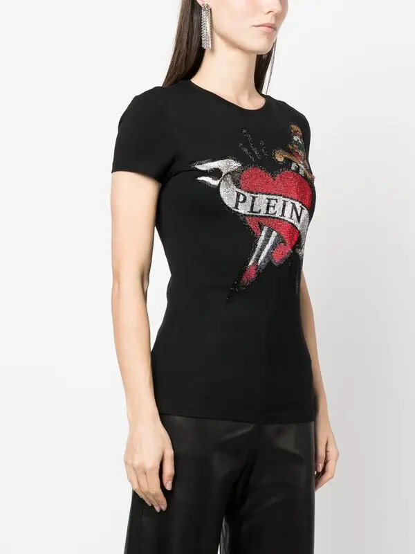 Philipp Plein Crystal-embellished Logo T-shirt