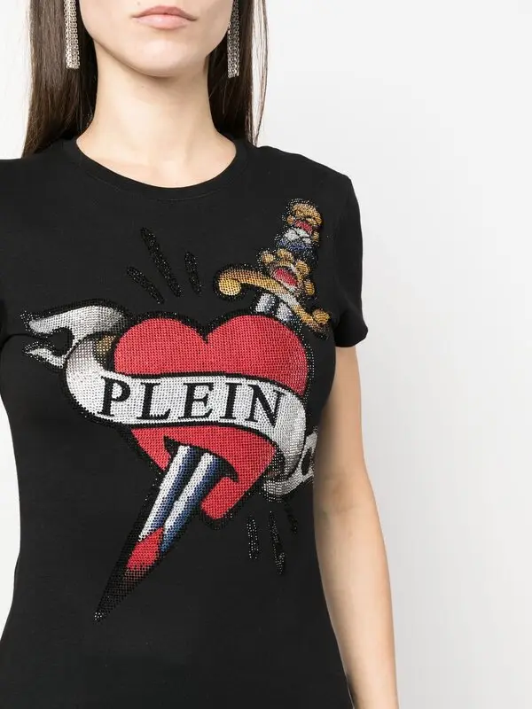 Philipp Plein Crystal-embellished Logo T-shirt