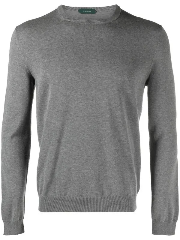 ZANONE Crew-neck Knitted Jumper - Grey