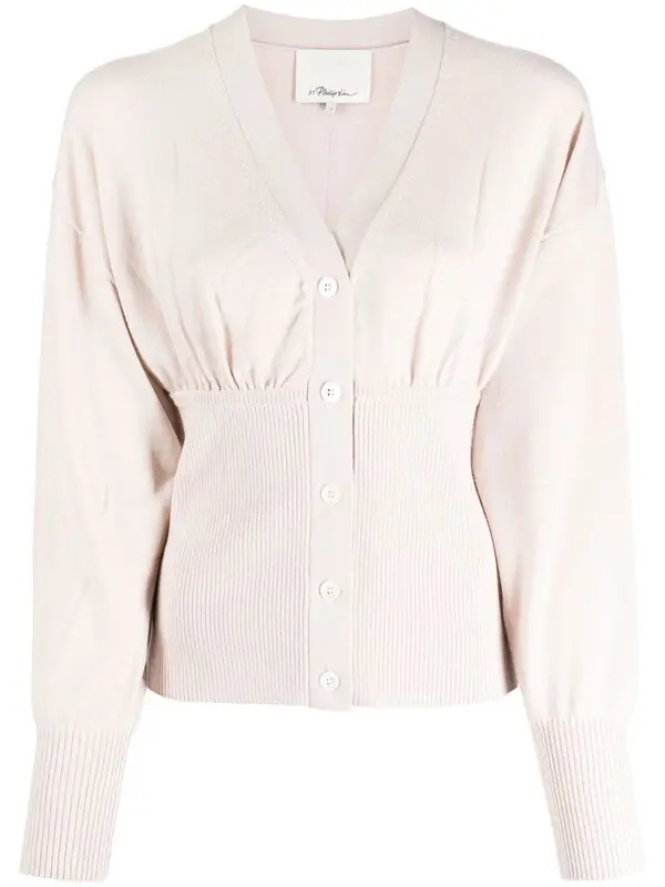 3.1 Phillip Lim Ruffle-seamed Wool Cardigan - Pink