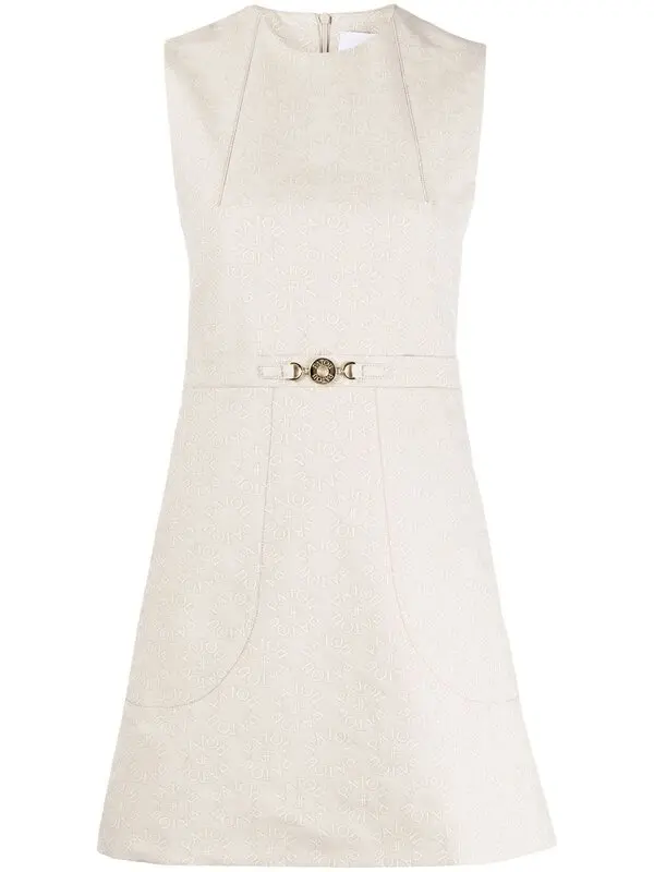 PATOU Logo-jacquard Cotton A-line Minidress