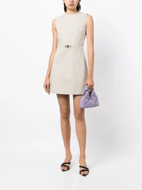 PATOU Logo-jacquard Cotton A-line Minidress