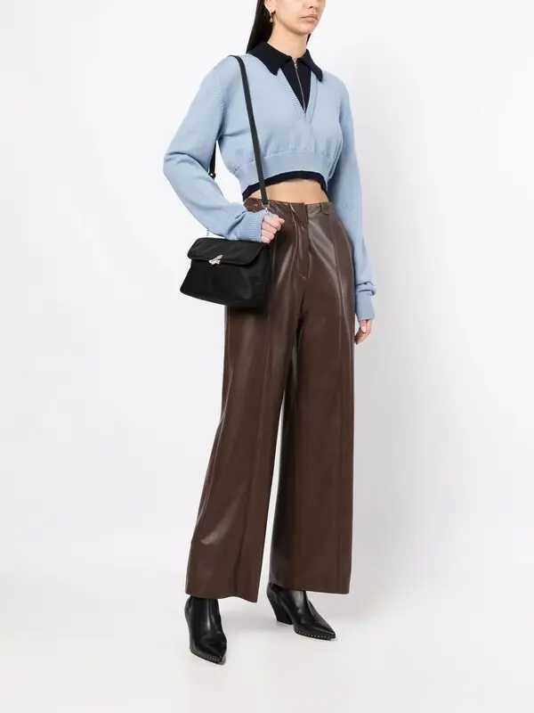 AGNES B. Logo-plaque Crossbody Bag