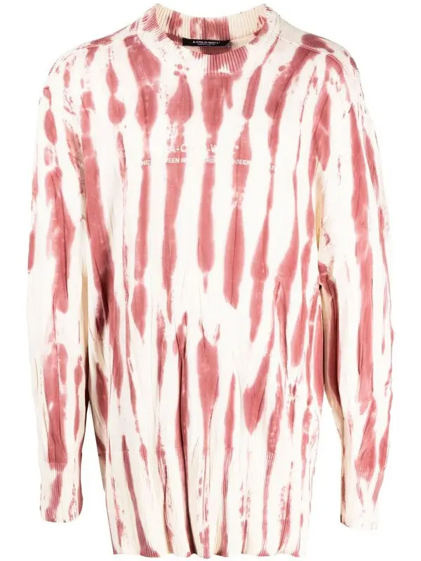 A-COLD-WALL* Tie-dye Logo-print Jumper - Pink