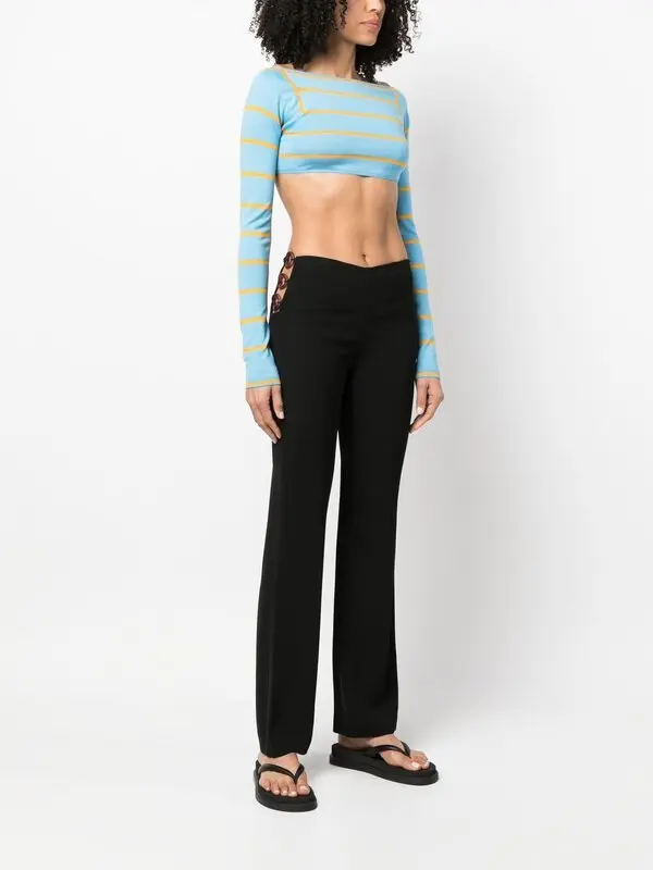 Emilio Pucci Stripe-jacquard Wool Cropped Top
