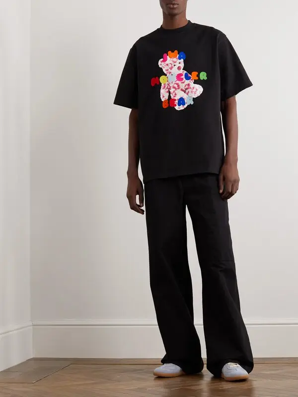 Moncler Jw Anderson Logo-print Cotton-jersey T-shirt