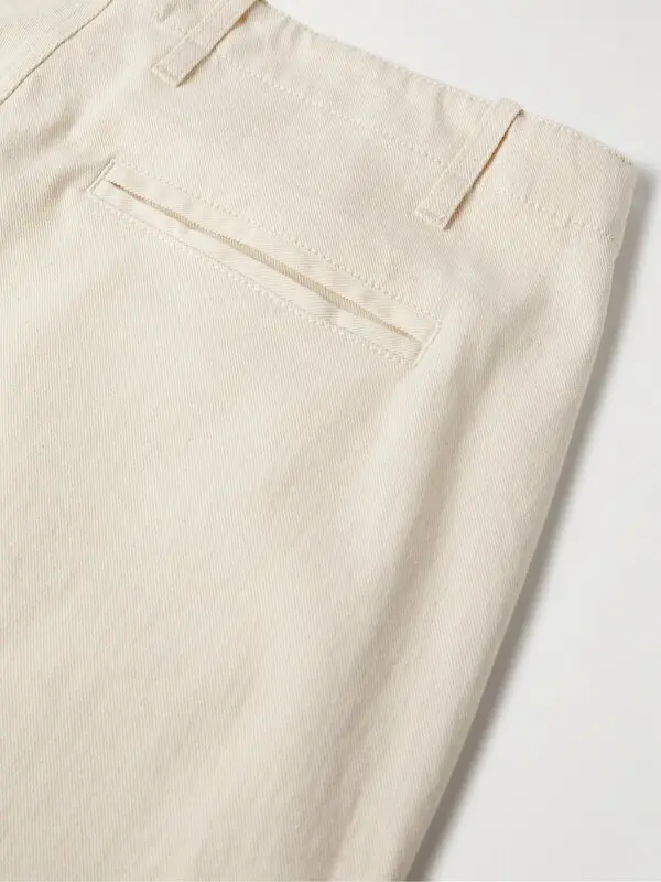 Etro Pleated Wide-leg Cotton-blend Twill Trousers
