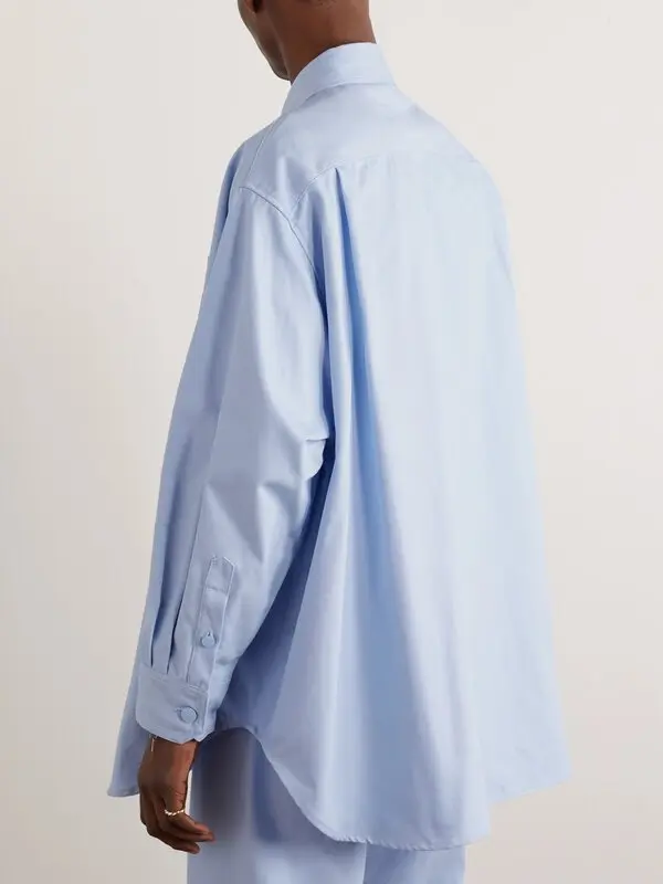 Raf Simons Oversized Logo-appliquéd Denim Shirt S