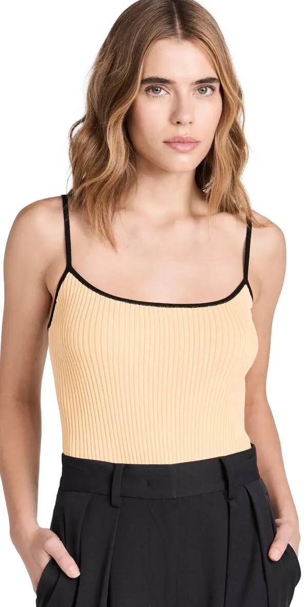 Staud Soleil Ribbed Top - Fennel Multi