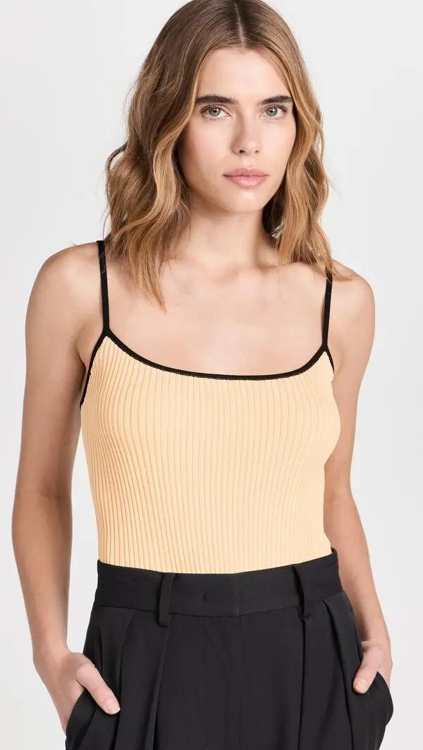 Staud Soleil Ribbed Top - Fennel Multi