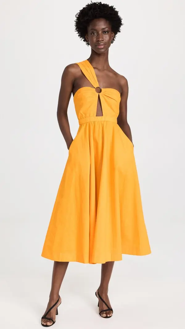 Jason Wu Shoulder Cutout Dress W/ O-Ring In Butterscotch - 80% Off |  Editorialist