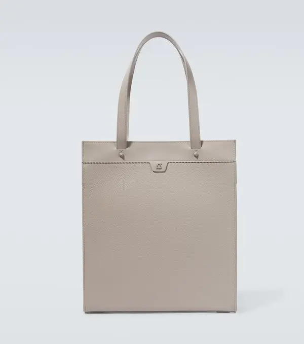 CHRISTIAN LOUBOUTIN Ruistote Leather Tote - Grey