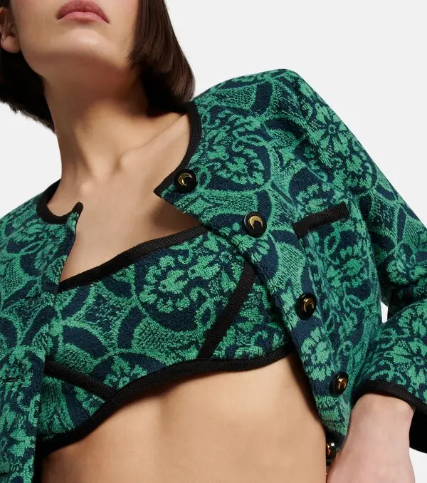 MARINE SERRE Printed Terry Bralette
