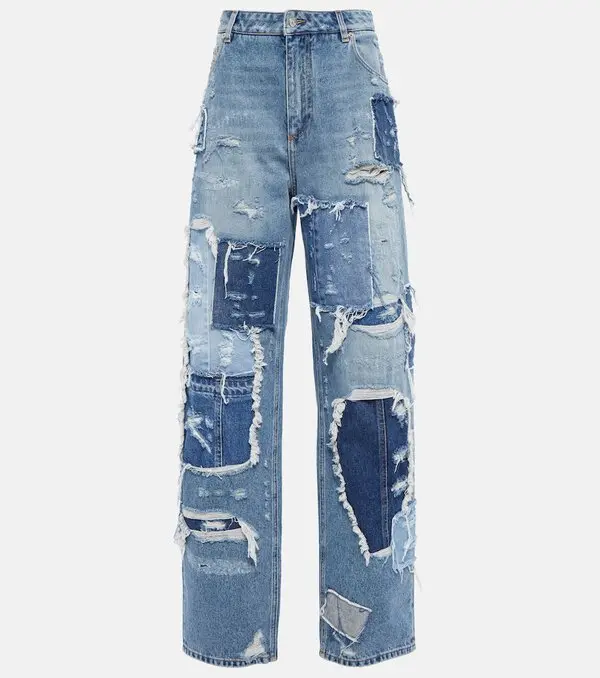 Dolce & Gabbana Patchwork Wide-leg Jeans