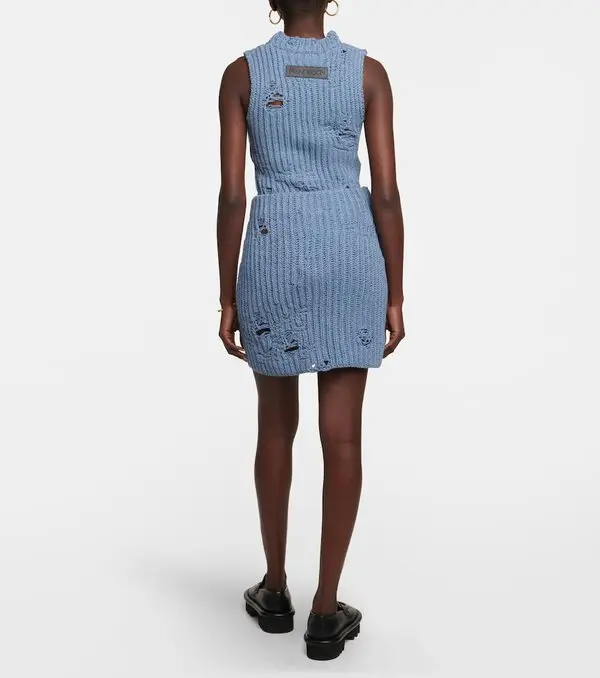 JW Anderson Distressed Mini Skirt - Blue