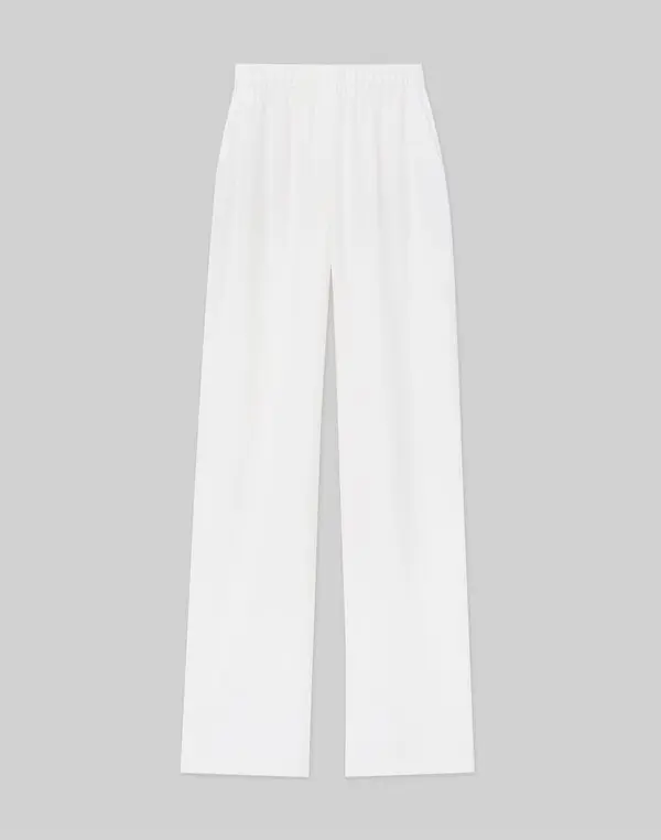 Lafayette 148 New York Organic Silk Crepe De Chine Perry Pants - Cloud