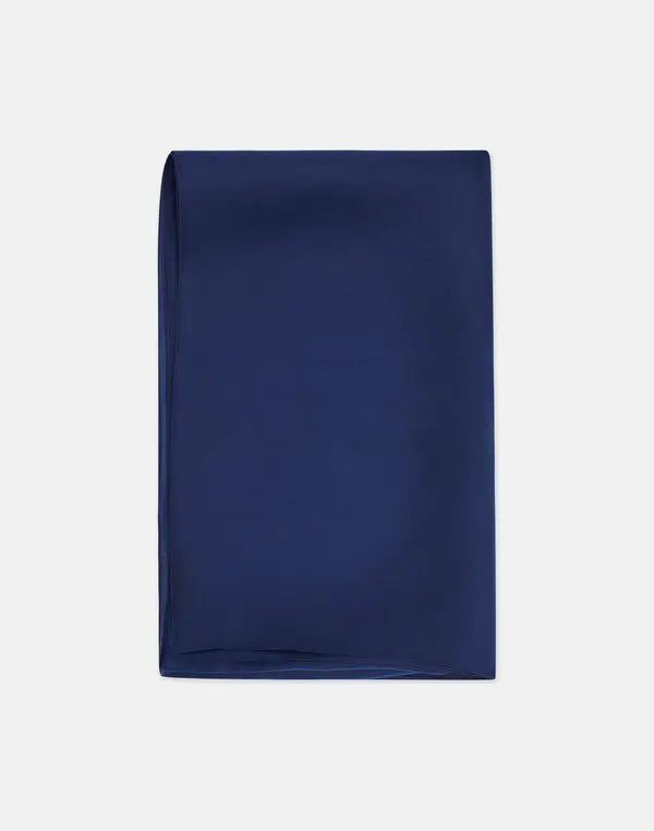Lafayette 148 New York Long Sheer Silk Stole Wrap Scarf - Midnight Blue