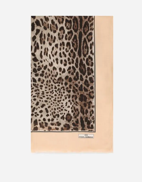 Dolce & Gabbana Leopard-print Cashmere And Modal Scarf - Animal Print