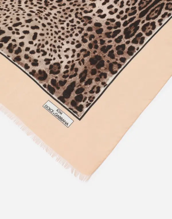 Dolce & Gabbana Leopard-print Cashmere And Modal Scarf - Animal Print