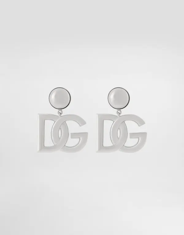 Dolce & Gabbana Dg Logo Clip-on Earrings - Silver