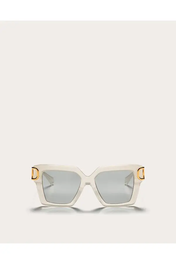 Valentino Garavani I Squared Acetate Vlogo Frame - Silver  display picture 2