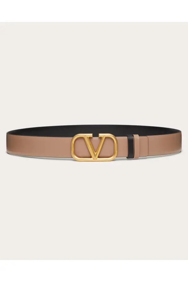 Valentino Garavani Reversible Vlogo Signature Belt - Natural