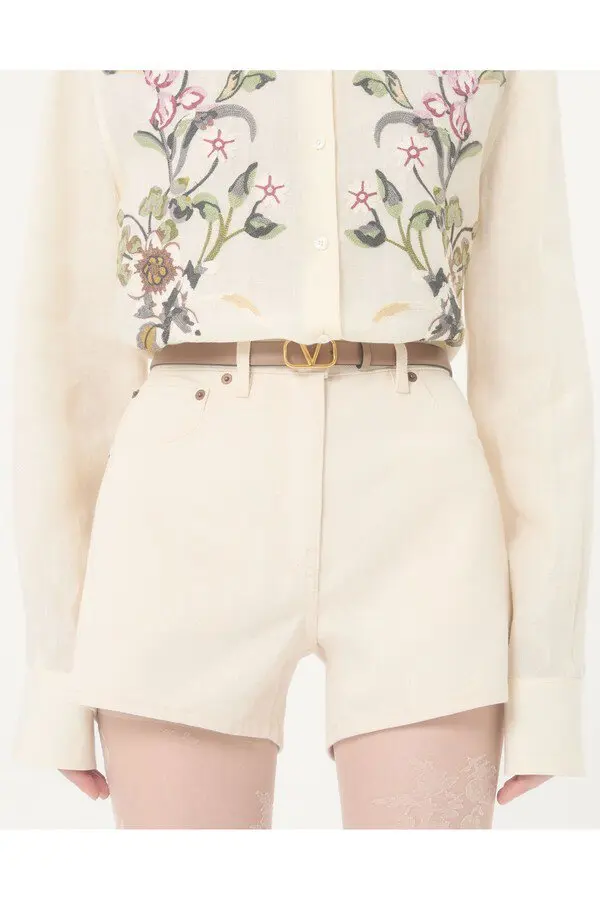 Valentino Garavani Reversible Vlogo Signature Belt - Natural