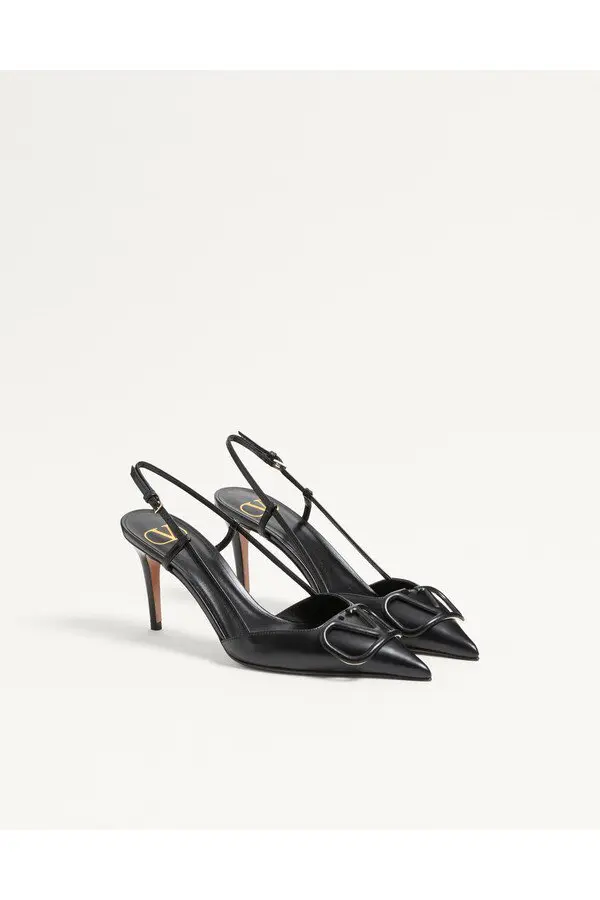 Valentino Garavani Vlogo Signature Slingback Pumps - Black