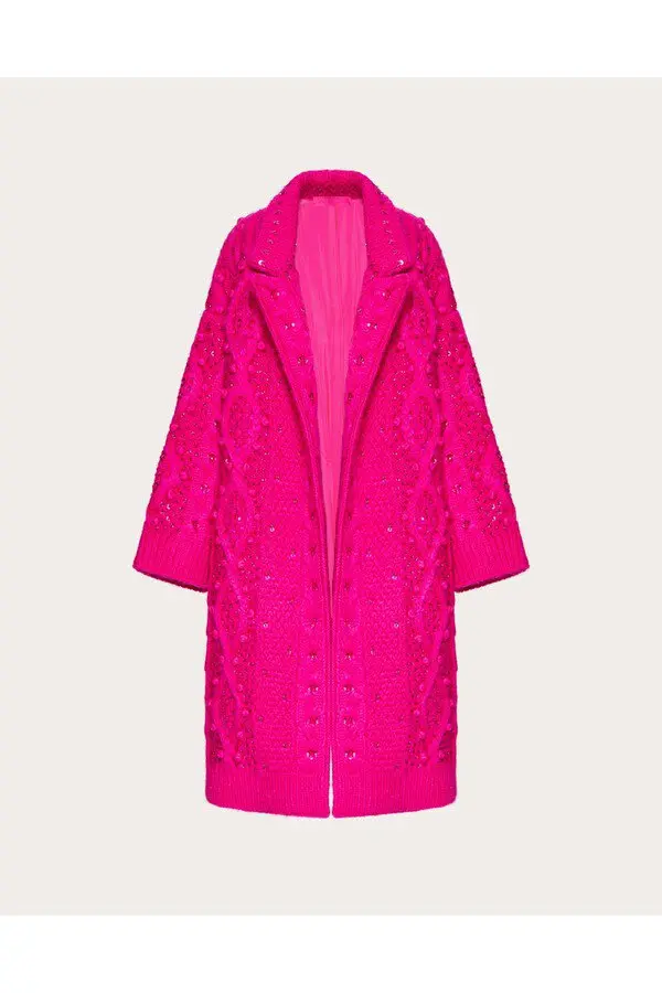Valentino Garavani Embroidered Mohair Wool Coat