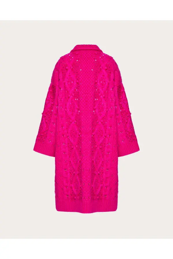 Valentino Garavani Embroidered Mohair Wool Coat