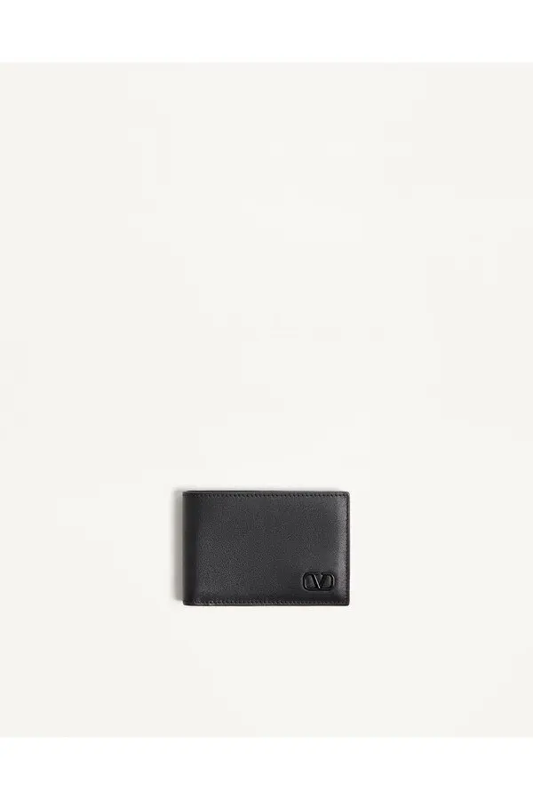 Valentino Garavani Vlogo Signature Wallet For Us Dollars - Black
