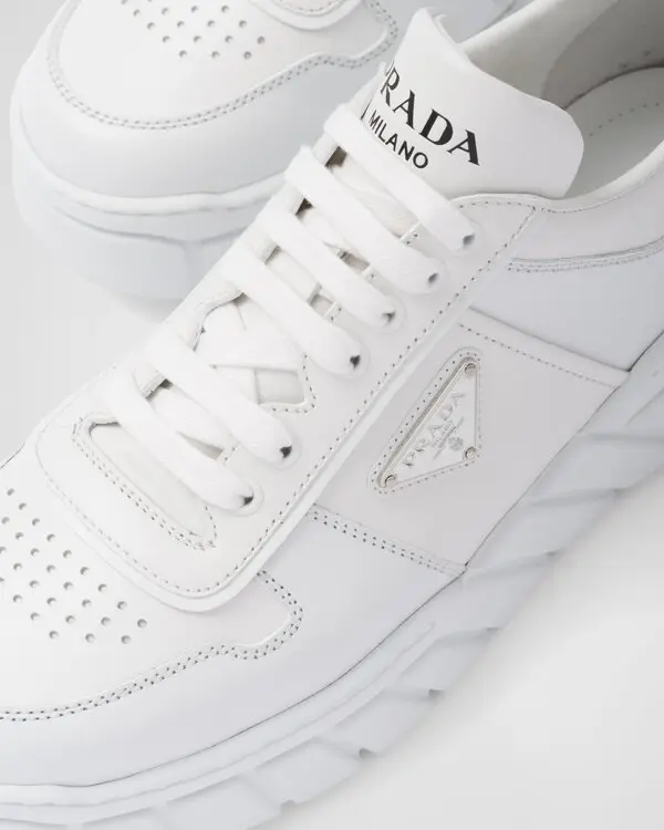 Prada Leather Sneakers - White | Editorialist