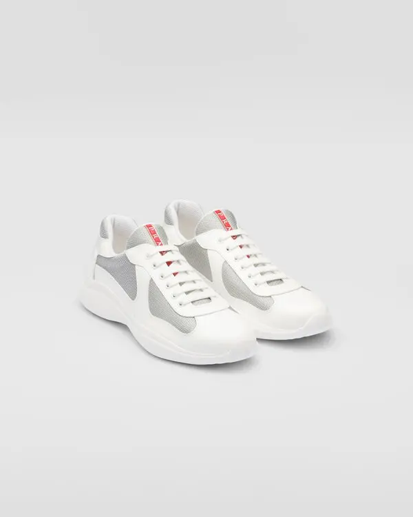 Prada America's Cup Sneakers - White/silver
