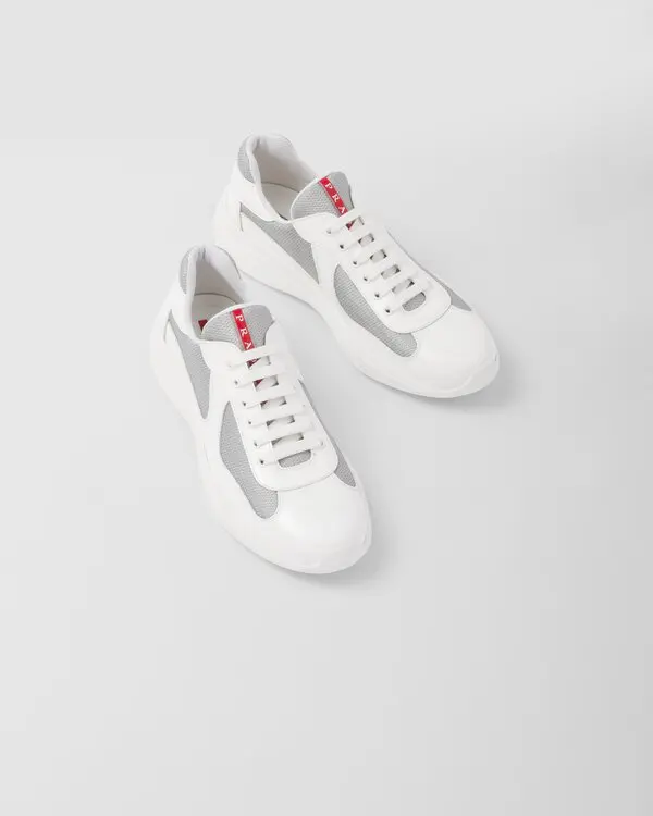 Prada America'S Cup Sneakers - White/Silver | Editorialist