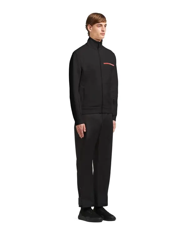 Prada Recycled Double Technical Jersey Sweatshirt Jacket