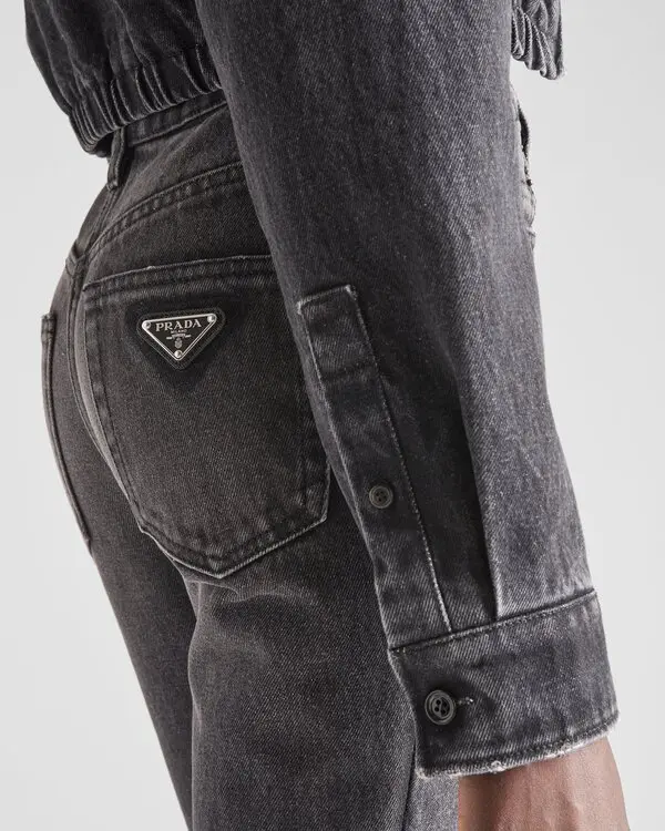 Prada Five-Pocket Denim Jeans - Black | Editorialist