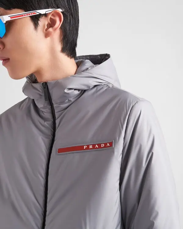 Prada Light Polyester Padded Jacket - Aluminum | Editorialist