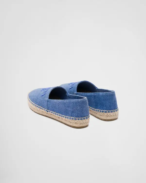 Prada Linen Espadrilles - Sapphire Blue