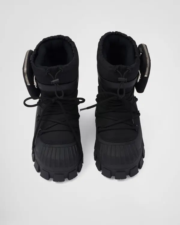 Prada Re-nylon Gabardine Après-ski Boots With Pouch