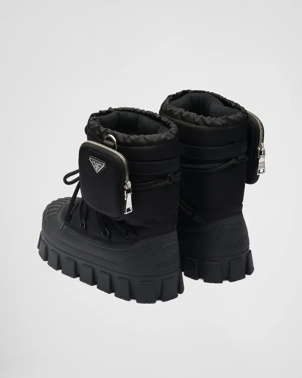 Prada Re-nylon Gabardine Après-ski Boots With Pouch