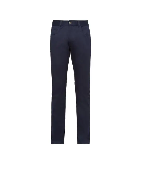 Prada Five-pocket Stretch Drill Jeans - Blue