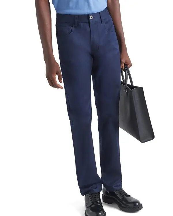Prada Five-pocket Stretch Drill Jeans - Blue