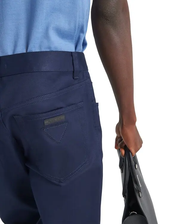 Prada Five-pocket Stretch Drill Jeans - Blue