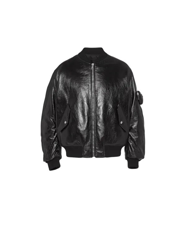 Prada Nappa Leather Bomber Jacket